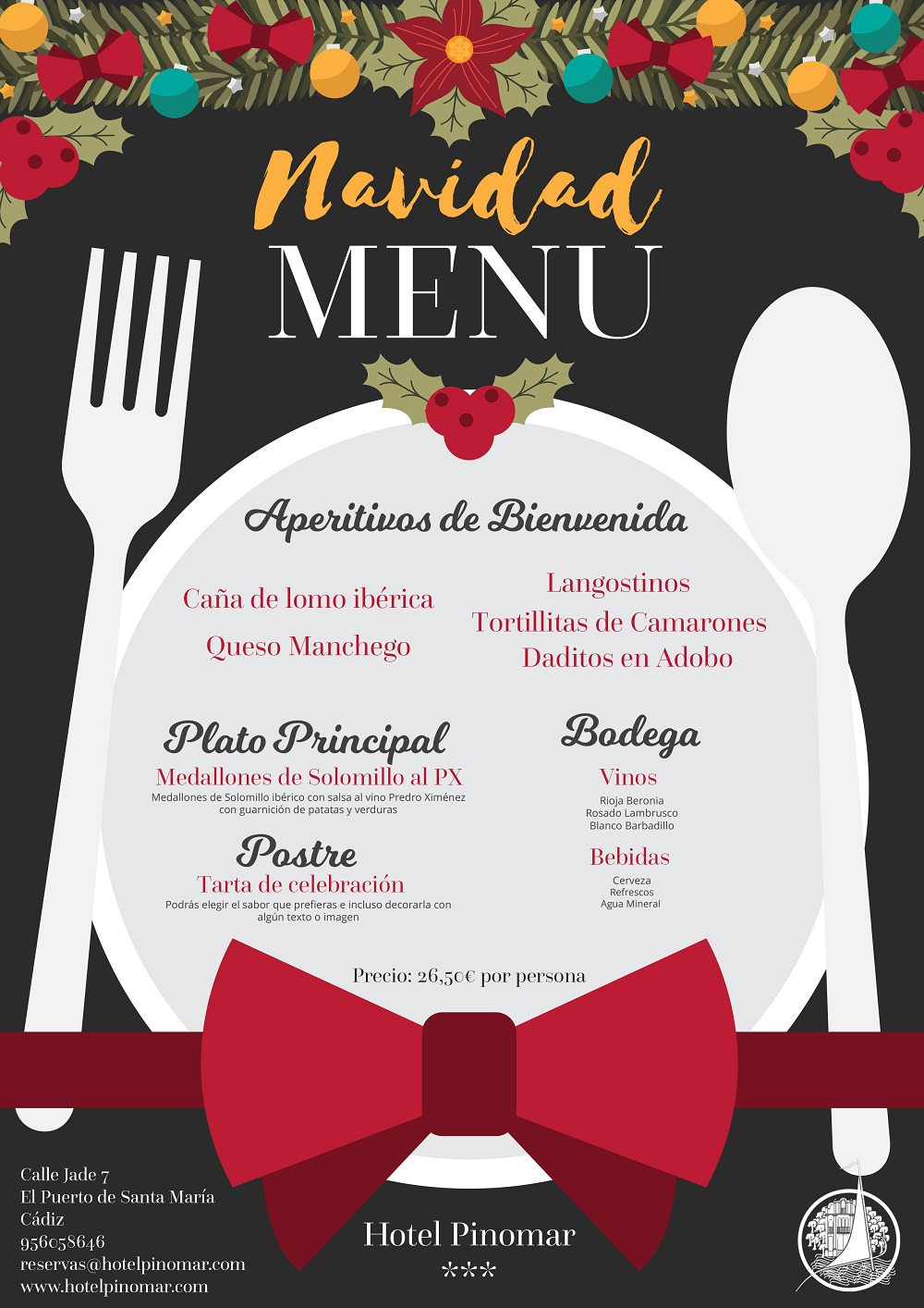 Menú Navideño - Hotel Pinomar